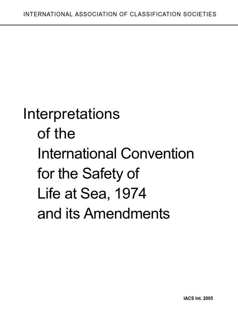 1 UISC SOLAS Interpretations | PDF | Oil Tanker | Ships