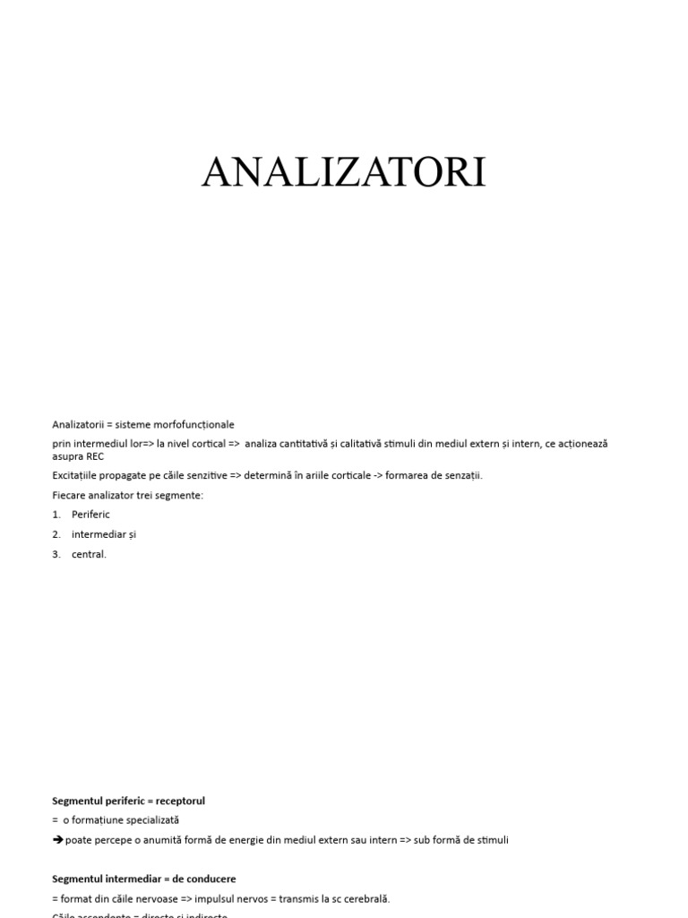 Analizatori Corint | PDF