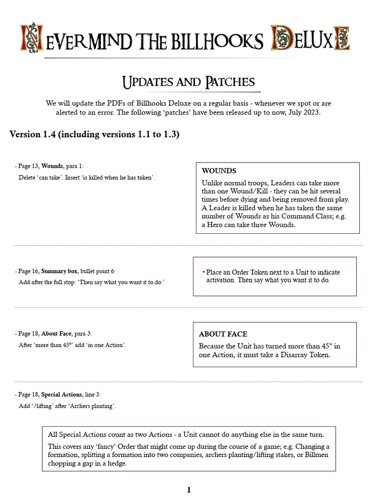 BD Updates and Patches | PDF | Infantry | Flanking Maneuver