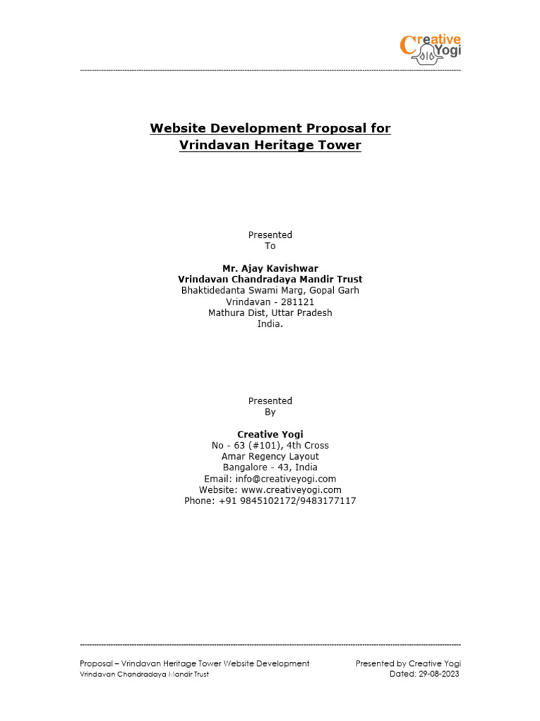 Proposal-VHT Website Development 29-08-2023 | PDF | Websites | Internet