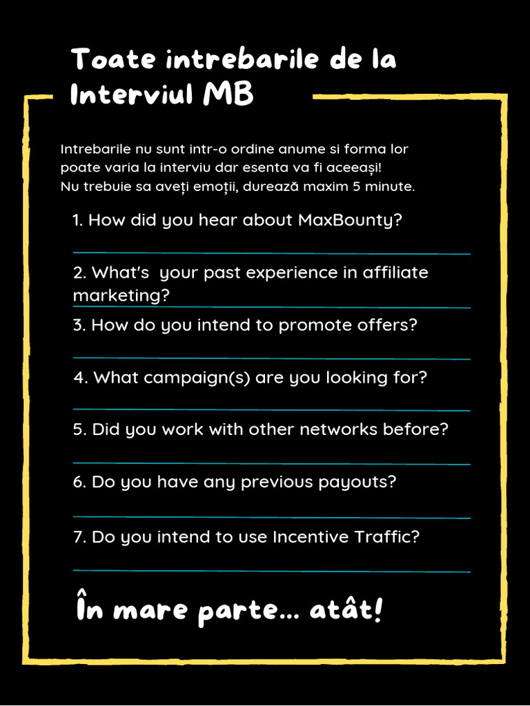Interviu MaxBounty | PDF