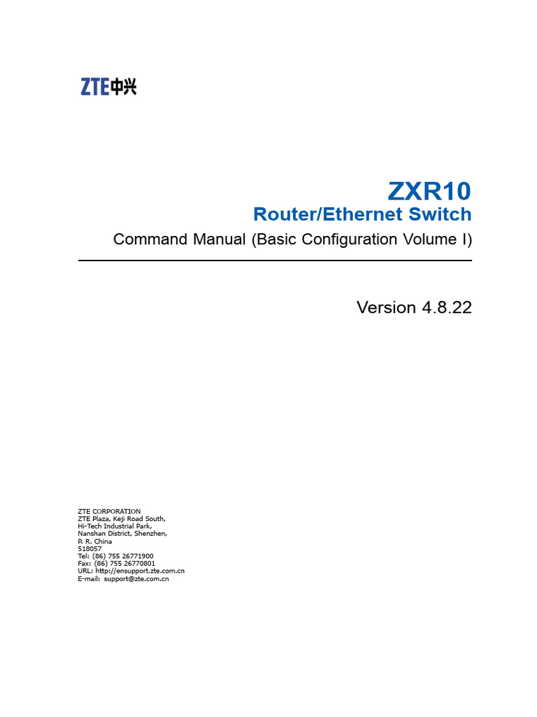ZXR10 Router Ethernet Switch Command Man | PDF | File Transfer Protocol | Internet Protocols