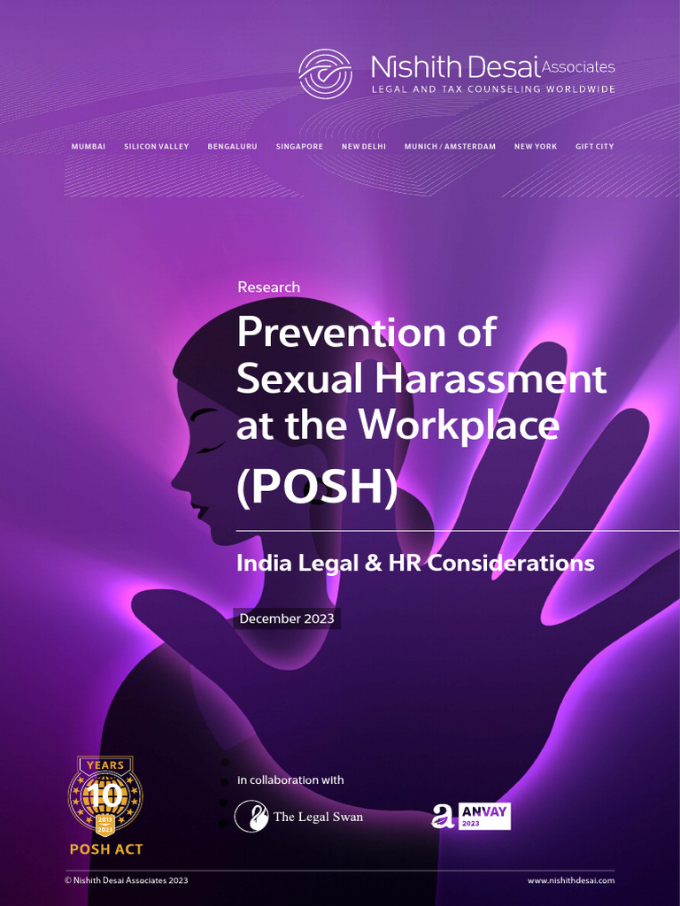 Prevention Of Sexual Harassment At Workplace Download Free Pdf