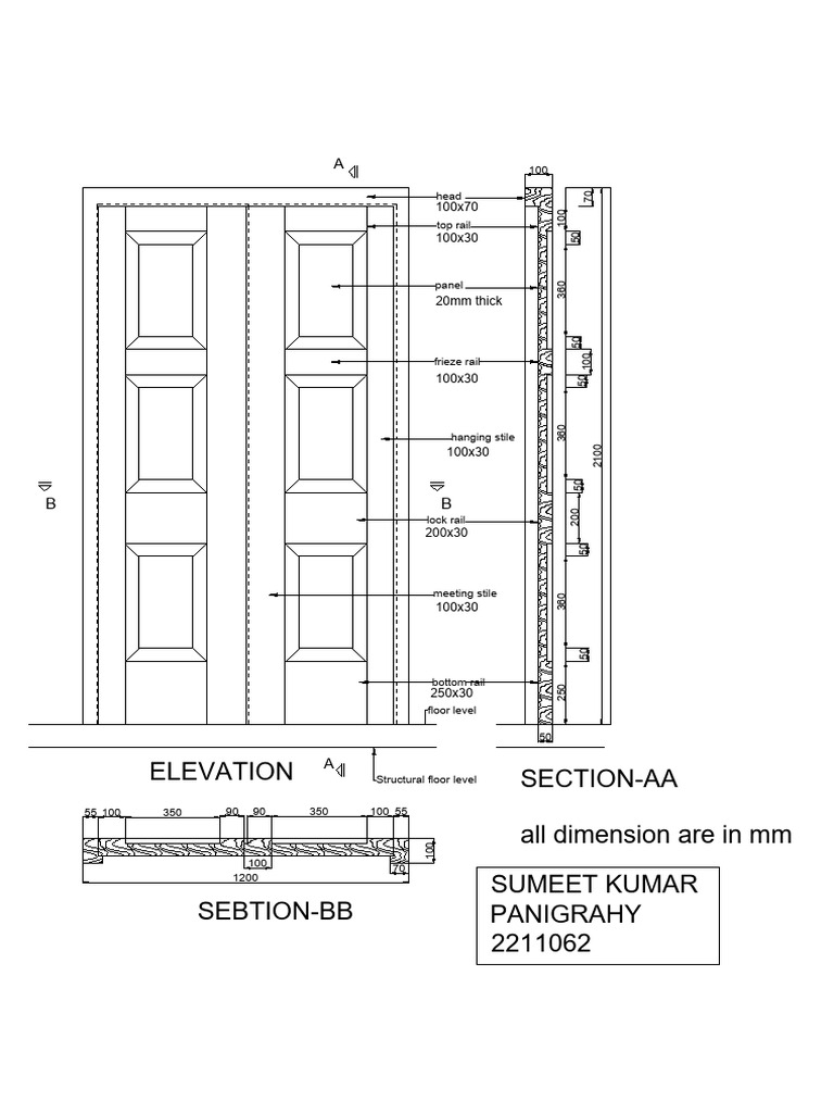 Door Model | PDF | Architectural Elements | Architectural Design