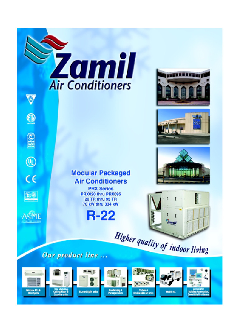 Zamil PRX Package Unit | PDF | Thermostat | Electromechanical Engineering
