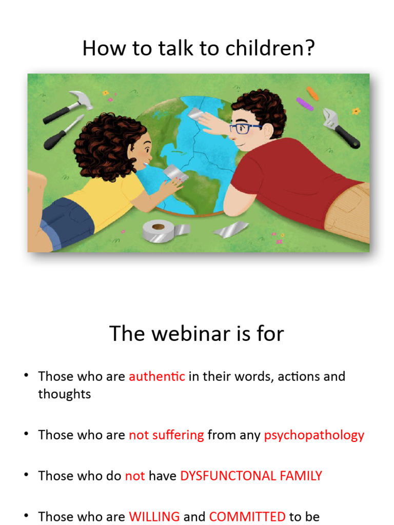 How To Talk To Children | PDF