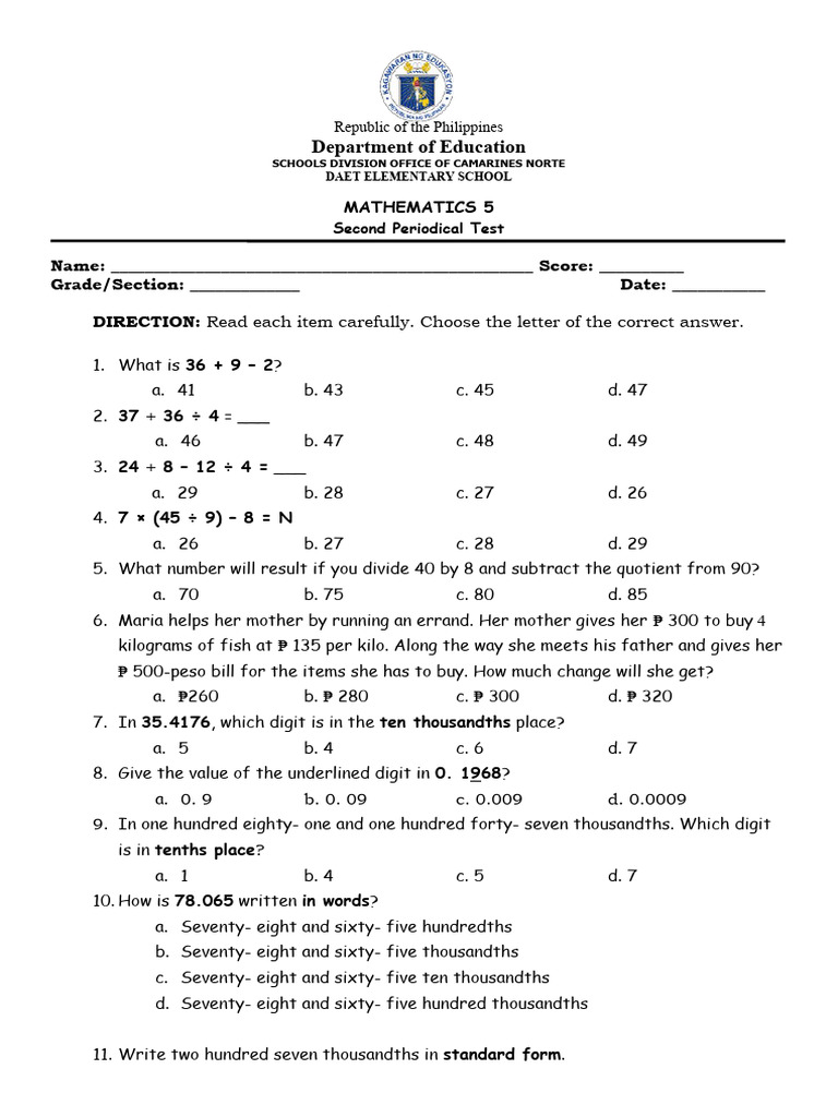 Math | PDF | Elementary Mathematics | Arithmetic