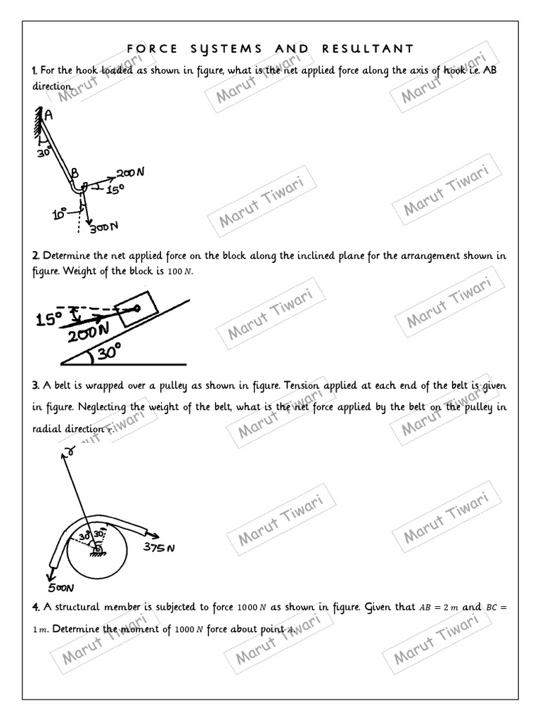 Force Systems and Equilibrium | PDF | Force | Belt (Mechanical)