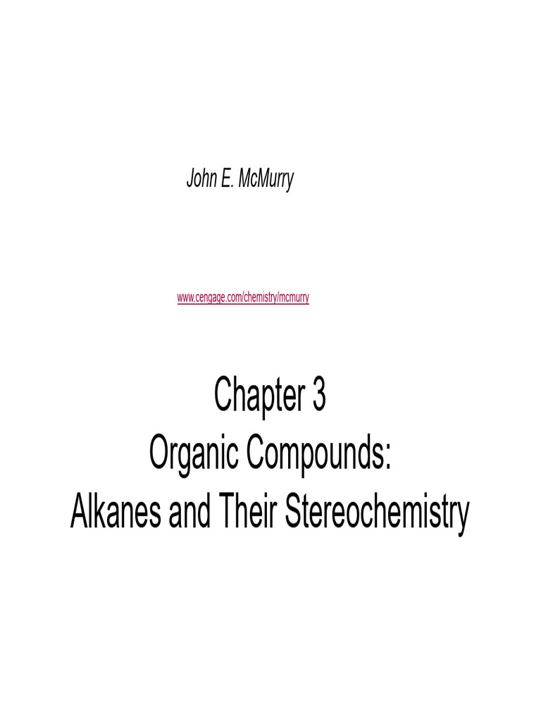 McMurry9e PPT CH03 | PDF | Conformational Isomerism | Alkane
