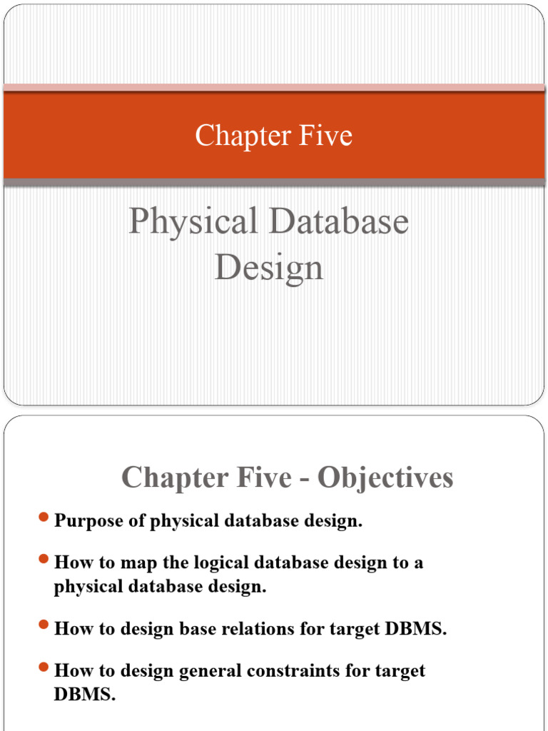 Chapter 5 Physical Design | PDF | Databases | Relational Database