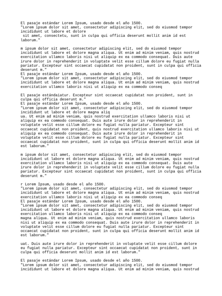 Historia de Lorem Ipsum desde 1500 | PDF