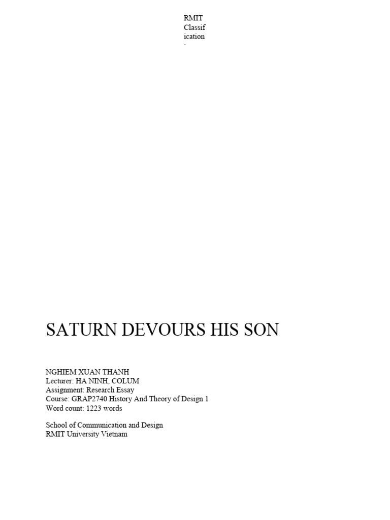 Goya's "Saturn Devours His Son" Analysis | PDF | Paintings