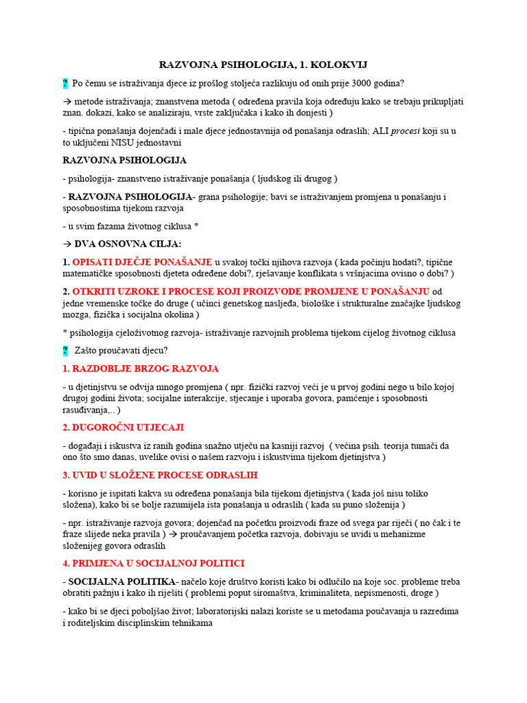 Psiho - Kolokvij | PDF