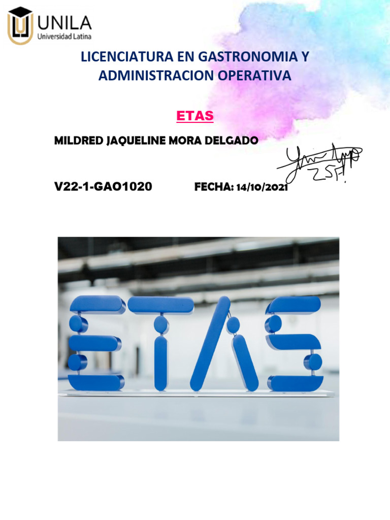 Etas Mora Delgado Mildred Jaqueline Convertido 094230 | PDF | Medicina CLINICA | Especialidades ...