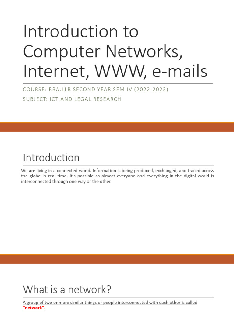 Introduction To Computer Networks | PDF | Network Topology | Computer Network