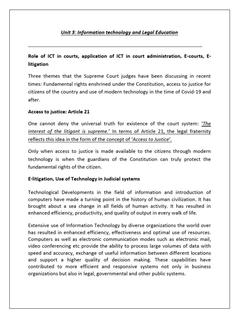 Information Technology and Legal Education | PDF | Image Scanner ...