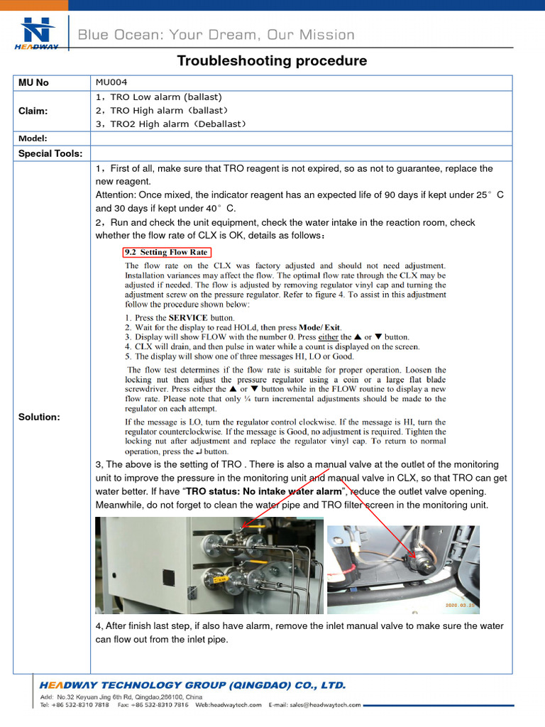 HF Troubleshooting Procedure (TRO High-Low Alarm No - 230825 - 080616 ...