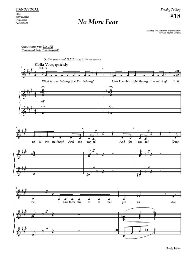 No More Fear - Freaky Friday | PDF