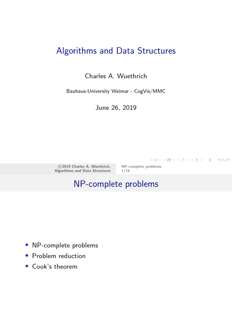 NP Complete Problems | PDF | Time Complexity | Mathematical Concepts