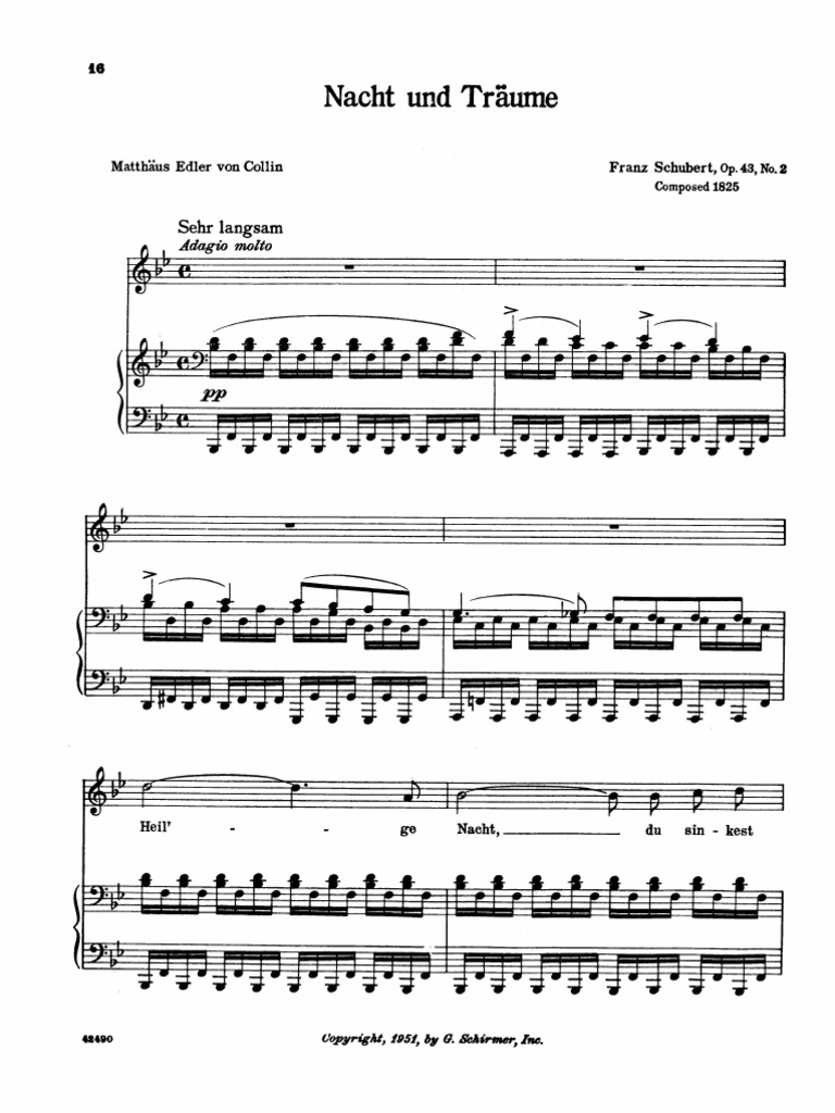 Schubert Nacht Und Traume | PDF