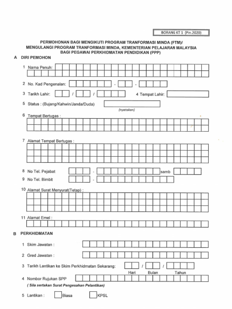 Borang Permohonan PTM | PDF