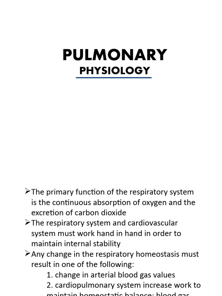 Pulmonary Physio | PDF | Breathing | Respiratory System