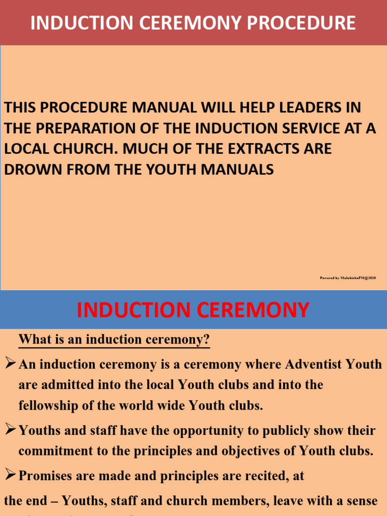 Induction Ceremony Procedure.-1 | PDF | Seventh Day Adventist Church ...