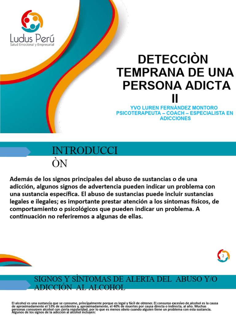 10va .Detecciòn Temprana de Una Persona Adicta Ii | PDF | Cocaína ...