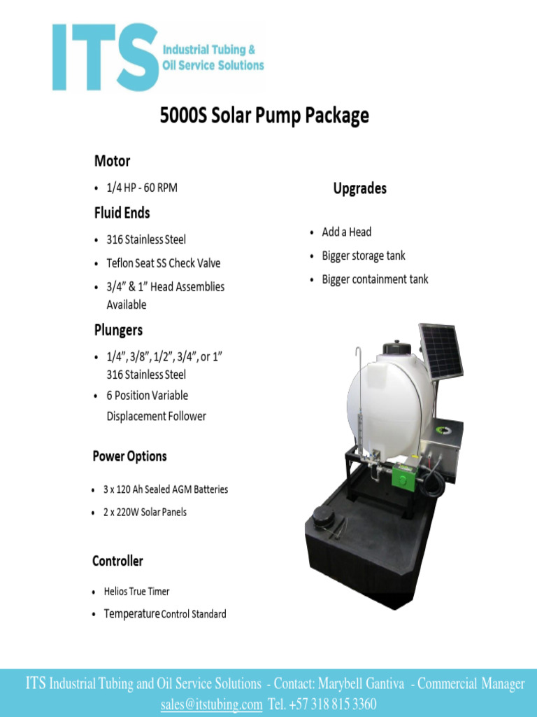 5000S Solar Pump Package | PDF | Pump | Solar Energy
