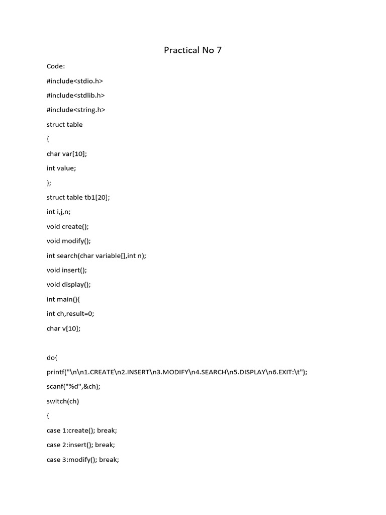 Practical No 7 | PDF | Systems Engineering | Programming Paradigms
