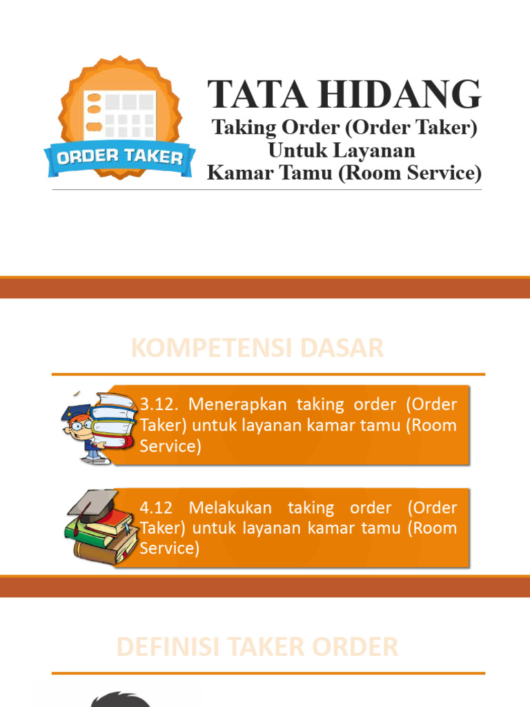 Panduan Taking Order Room Service | PDF