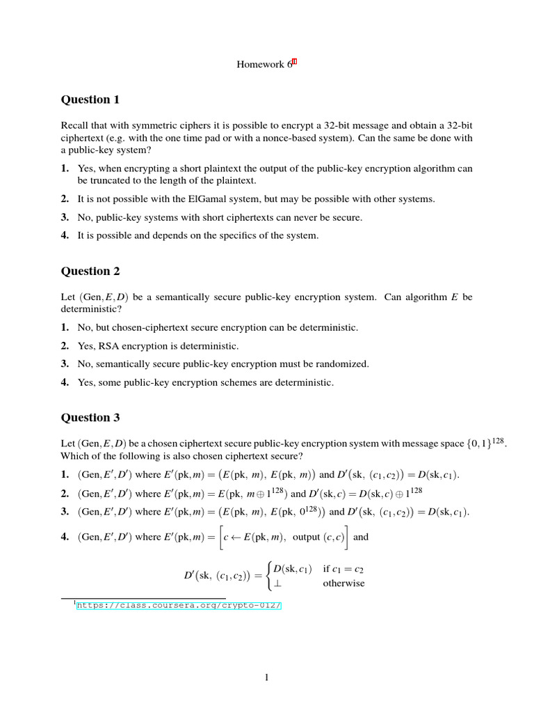 HW 6 | Download Free PDF | Encryption | Public Key Cryptography
