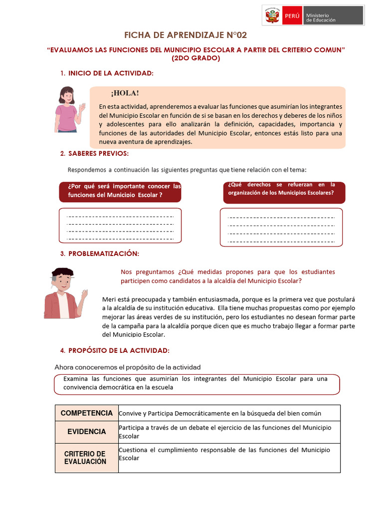 Ficha de Aprendizaje N°02 - 2do Grado | PDF | Democracia | Ideologías políticas