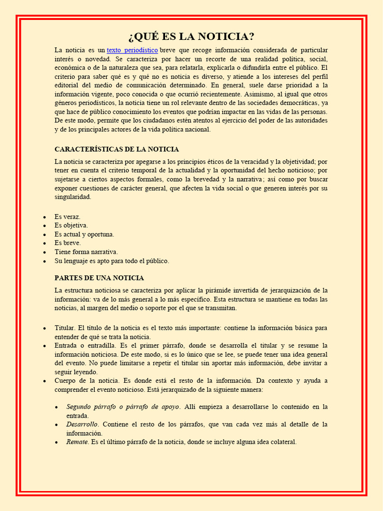 Qué Es La Noticia | PDF | Información