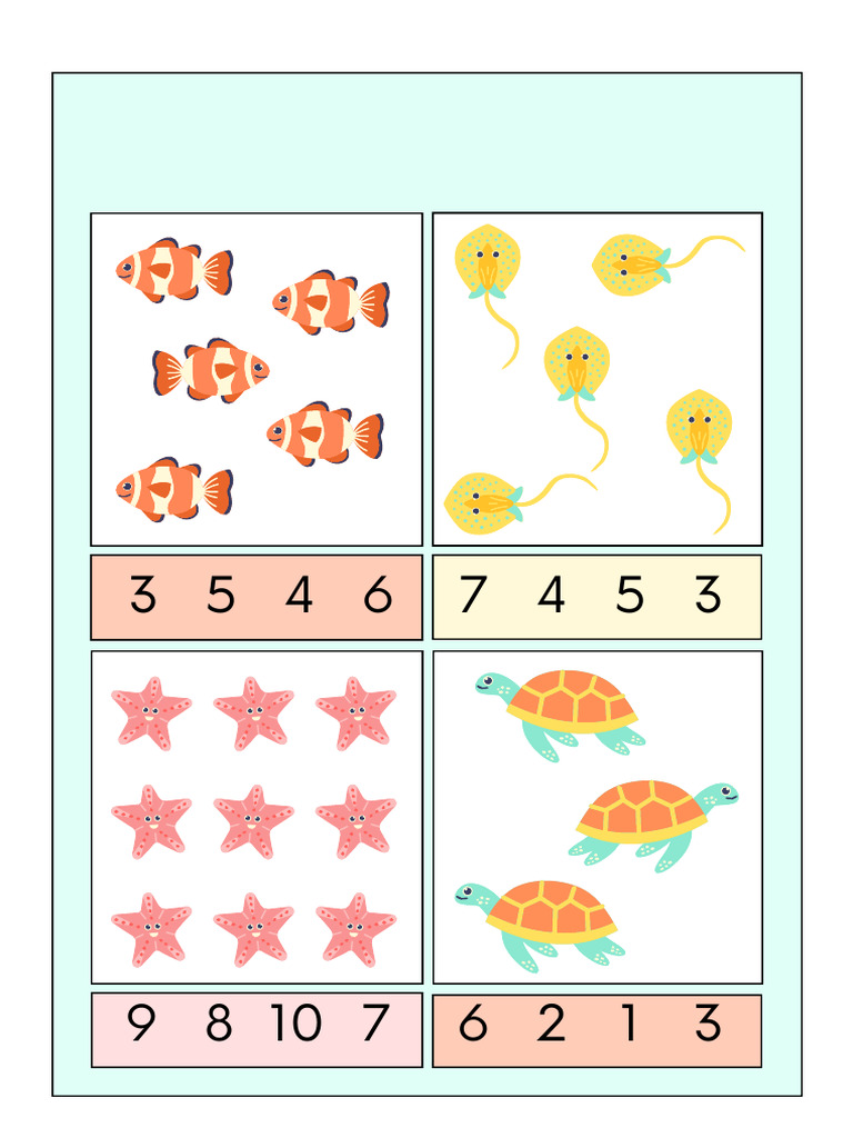 Under The Sea Counting Activity | PDF