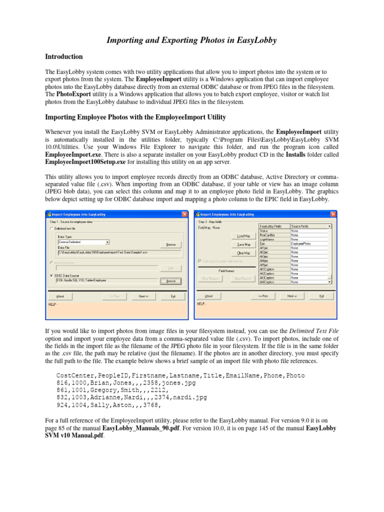 Photo Import Export | PDF | Computer File | Comma Separated Values