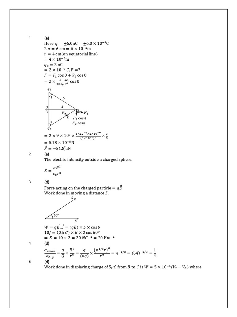 Electric Charges Answer | PDF | Physical Quantities | Physical Sciences Electric Charges Answer | PDF | Physical Quantities | Physical Sciences