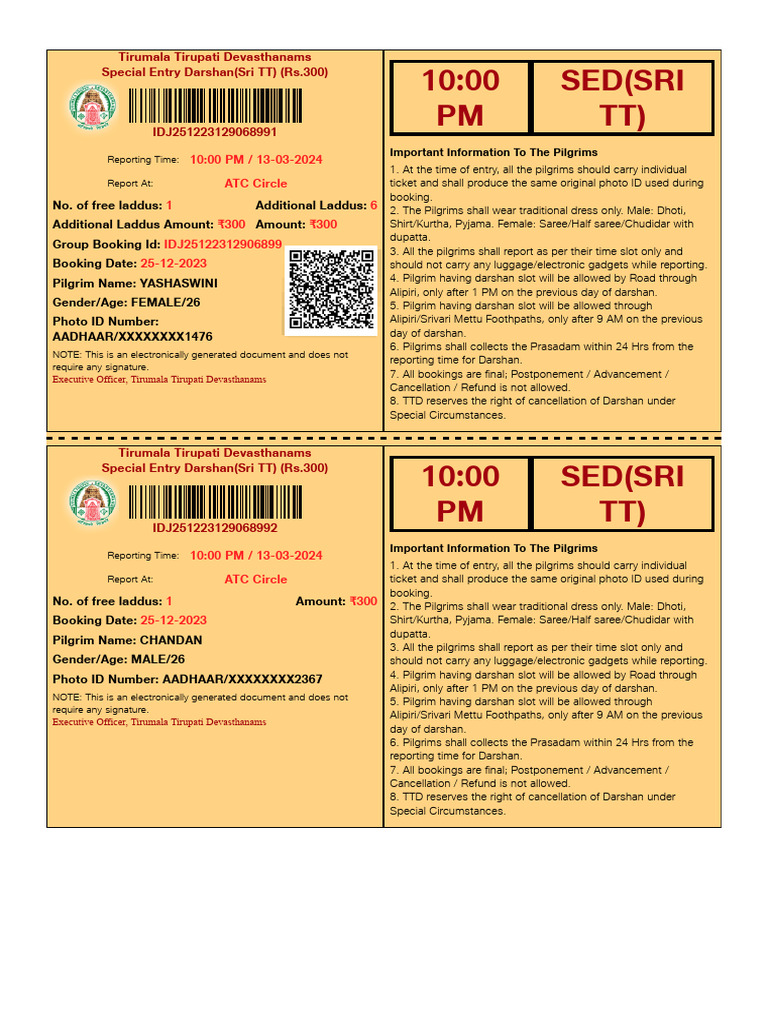 Tirumala Tirupati Devasthanams (Official Booking Portal) | PDF | Theistic Indian Philosophy ...