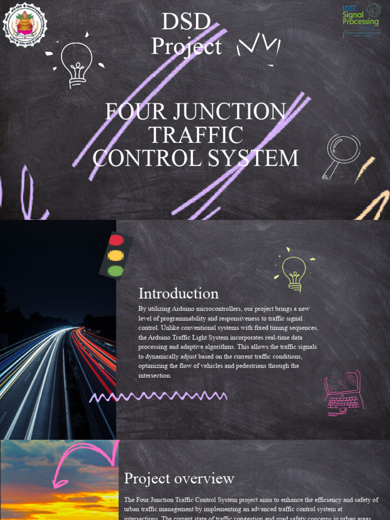 Four Junction Traffic Control System | PDF | Traffic | Traffic Light