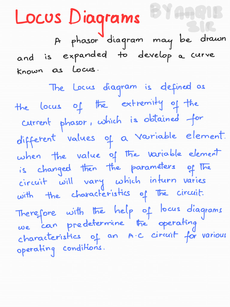 Locus Diagram of Series RL Circuit - 220307 - 154251 | PDF