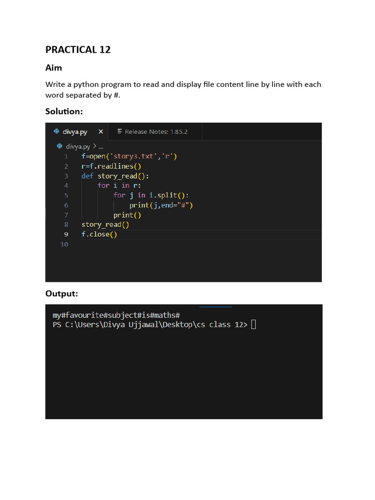 PRACTICAL 12 (Divya) | PDF