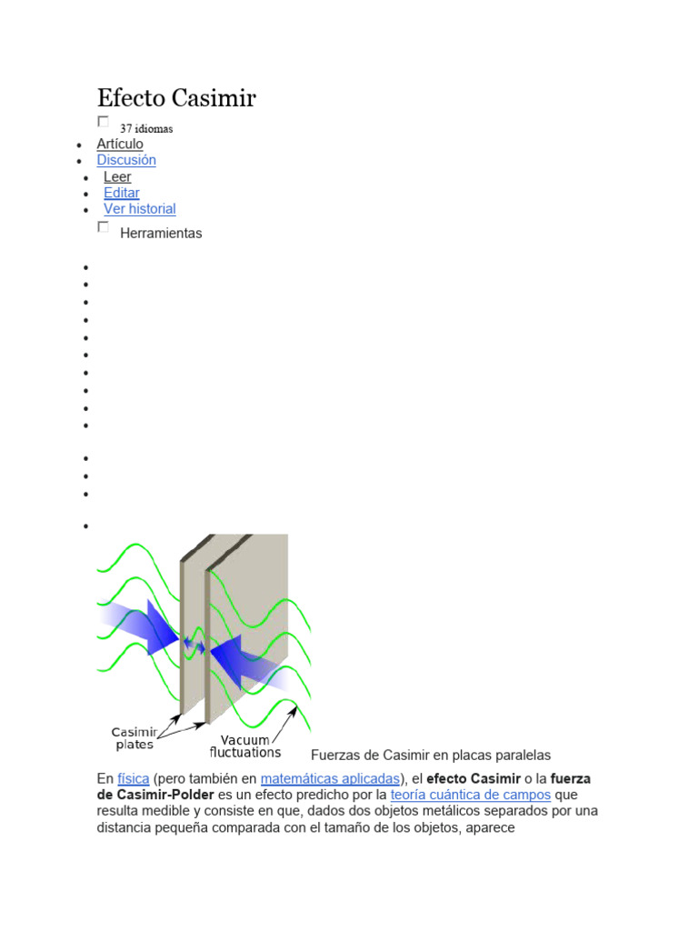 Fuerzas de Casimir en Física Cuántica | PDF