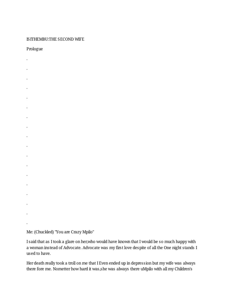 Isithembu The Second Wife-1 | PDF