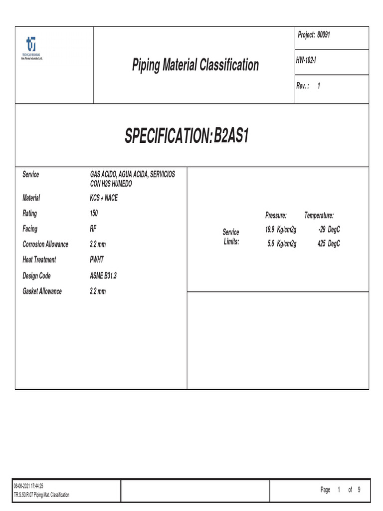 Especificacion B2AS1 | PDF | Materials | Mechanical Engineering