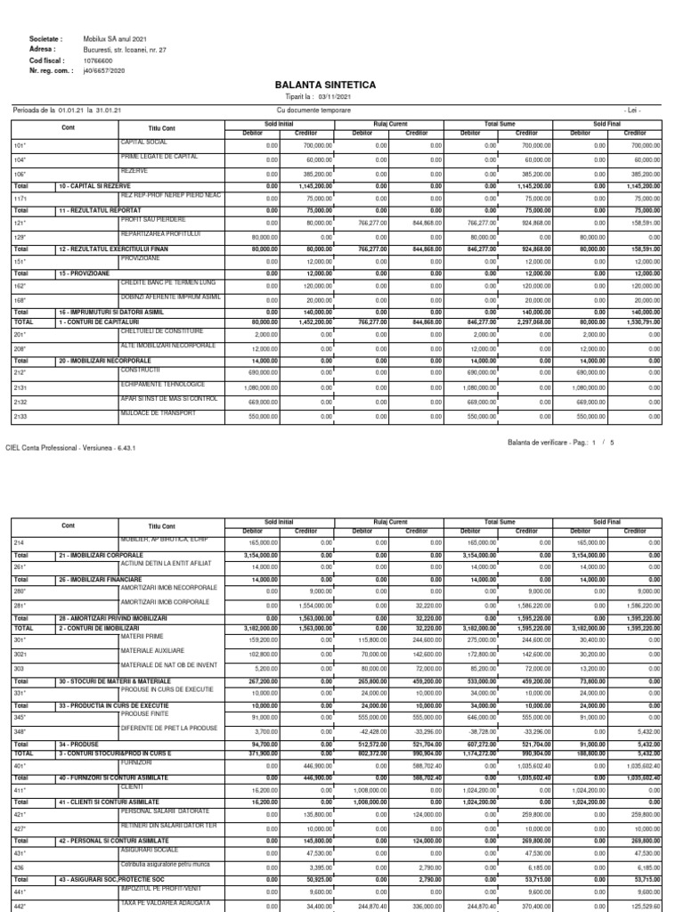 Balanta Sintetica Mobilux | PDF