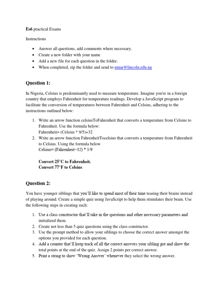 Es Practical Exam 2nd Sem | PDF | Method (Computer Programming) | Fahrenheit