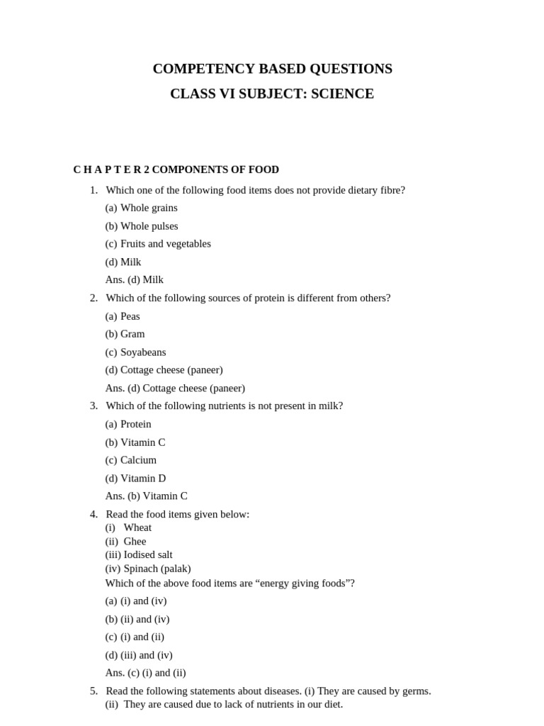 CBQ 6TH | PDF | Leaf | Foods
