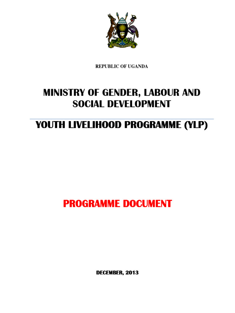 Youth Livelihood Programme Uganda | PDF | Unemployment | Poverty