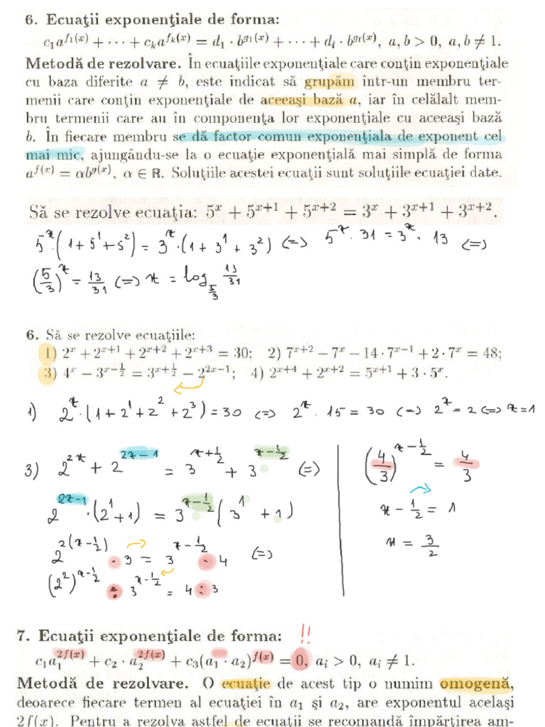 Ecuatii Exponentiale (III) | PDF