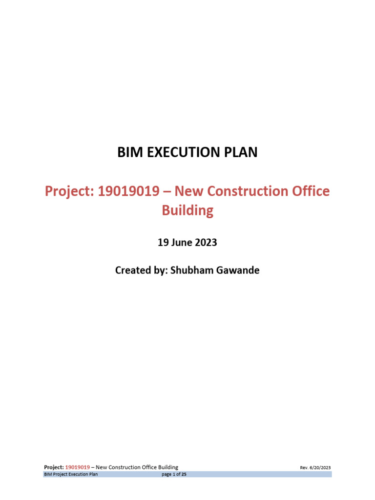BIM Execution Plan 1688808650 | PDF | Building Information Modeling ...